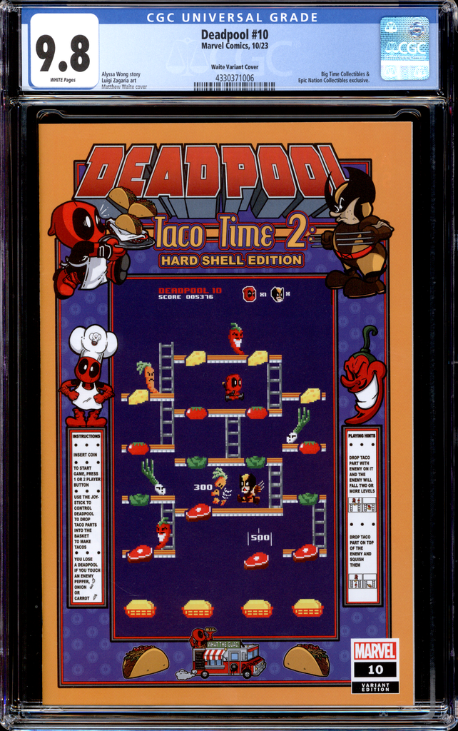 Deadpool #10 Taco Time | Matthew Waite | 8-Bit | CGC 9.8 – Marvelous ...